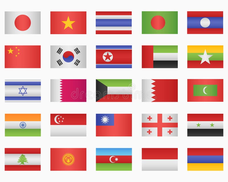 National Flags Of Asian Countries