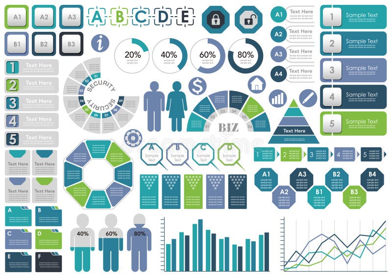 Set of Assorted Vector Business-Related Info-Graphics, Tags, and Icons ...