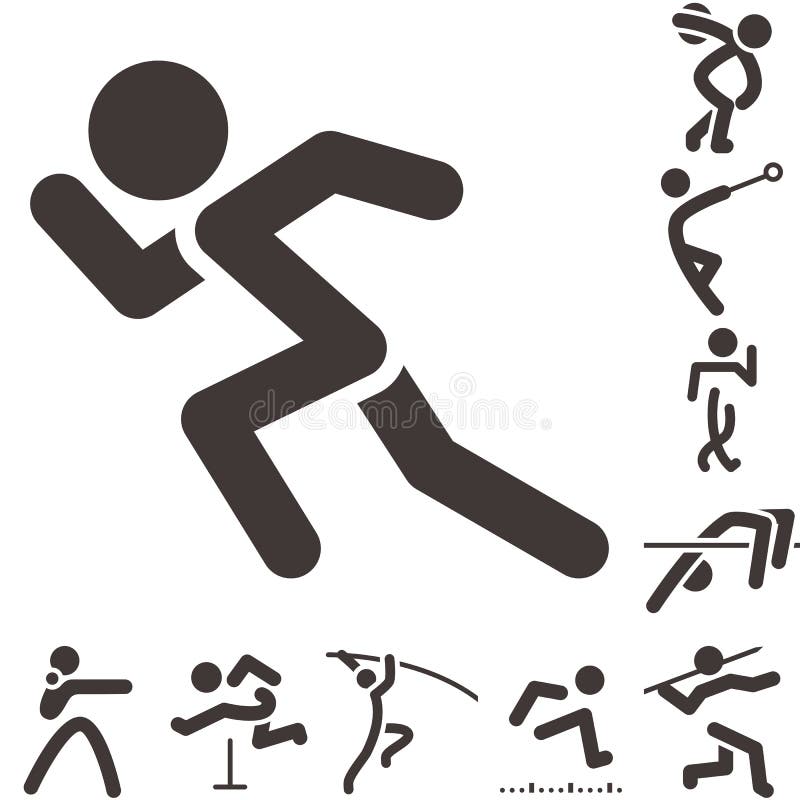 Set of athletics icons stock vector. Illustration of running - 47707982