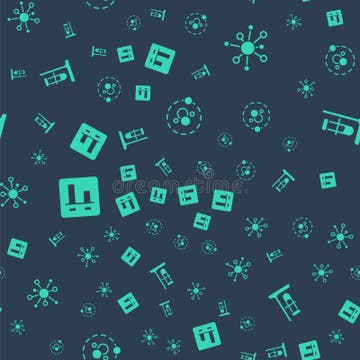 Set Atom, Molecule, Graph Chart Infographic and Test Tube Flask on ...