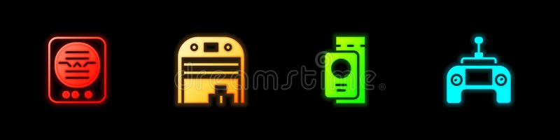 Set Attitude Indicator, Aircraft Hangar, Passport with Ticket and Drone ...