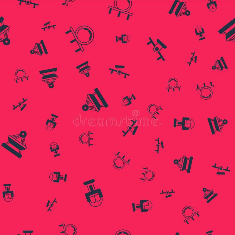 Set Attraction Carousel, Roller Coaster, Boat Swing and Seesaw on ...