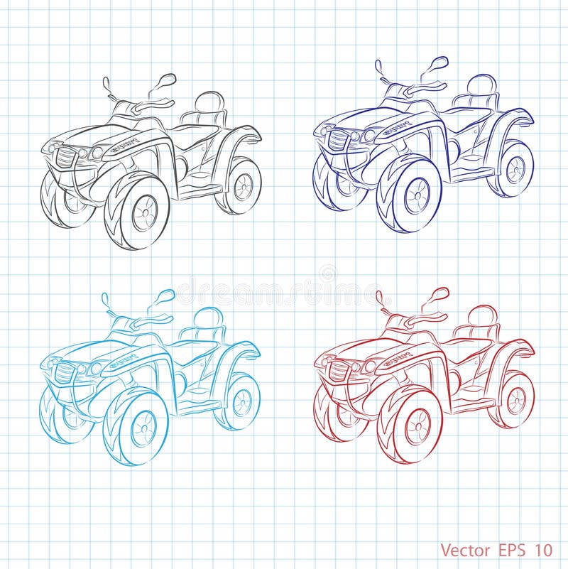 Atv Line Drawing Stock Illustrations – 121 Atv Line Drawing Stock ...