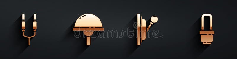 Set Audio Jack, Light Emitting Diode, Electrical Panel and LED Light ...