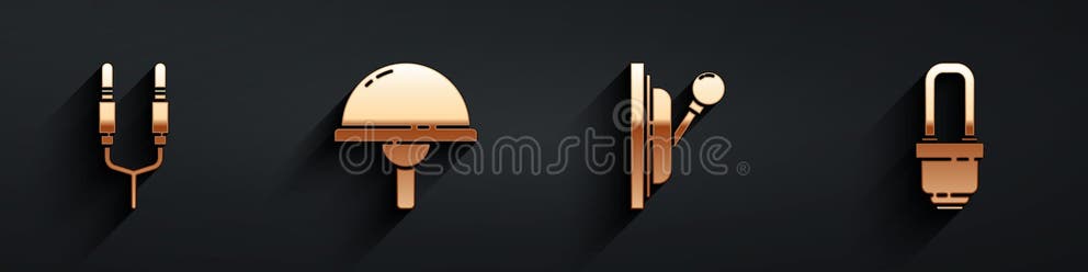 Set Audio Jack, Light Emitting Diode, Electrical Panel and LED Light ...