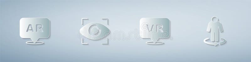 Set Augmented Reality AR, Big Brother Electronic Eye, Virtual and 3d ...