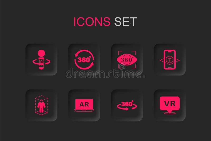 Set Augmented Reality AR, 360 Degree View, VR Controller Game, 3d ...