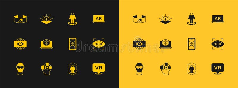 Set Augmented Reality AR, Virtual Glasses, 3d Modeling, 360 Degree View ...