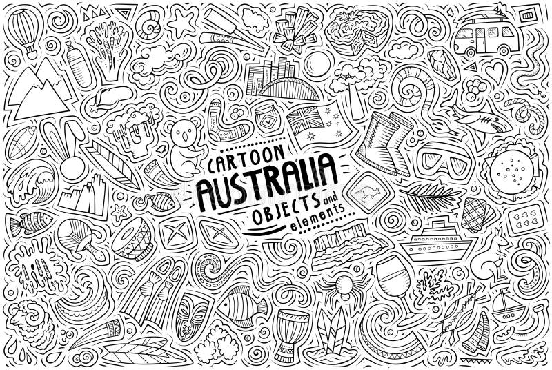 Set of Australian Traditional Symbols and Objects Stock Vector ...