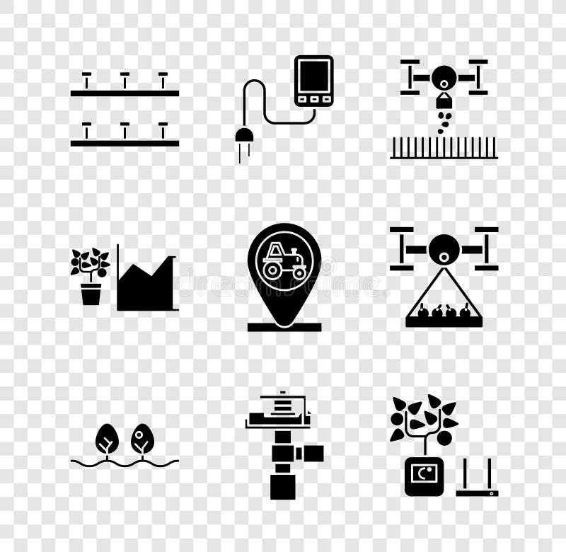 Set Automatic Irrigation Sprinklers, Sensor, Smart Farm with Drone ... Set Automatic Irrigation Sprinklers, Sensor, Smart Farm with Drone ...