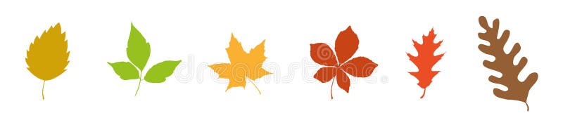 Set of Autumn Leaves in the Wind on White Background Vector ...