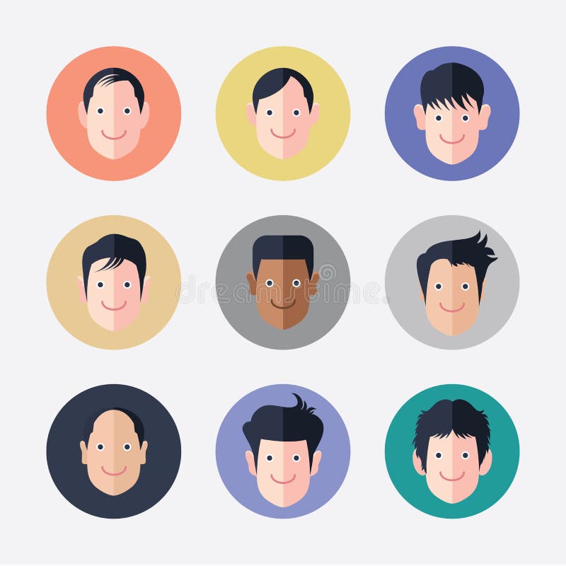 Set of avatar icons stock vector. Illustration of modern - 54427563