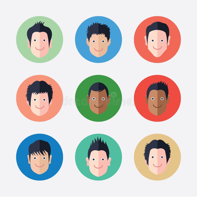 Set of avatar icons stock vector. Illustration of cartoon - 54427577