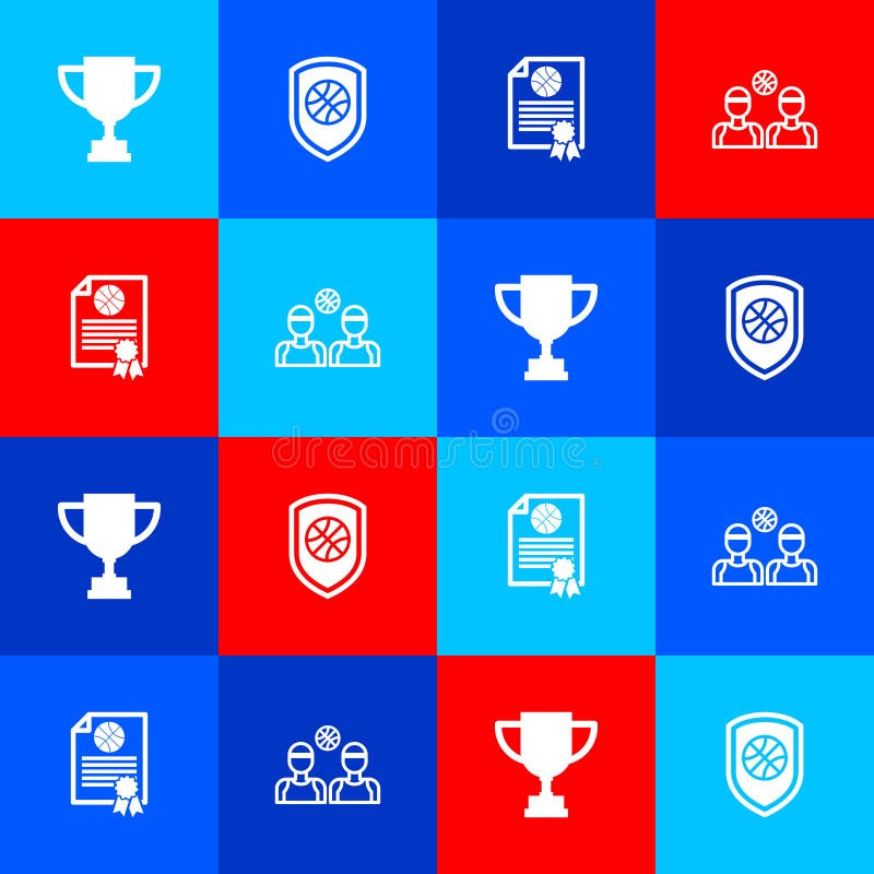 Set Award Cup, Shield in the Basketball Ball, Certificate Award and ...