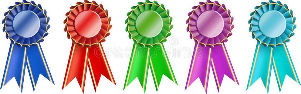 Set award ribbons stock vector. Illustration of achievement - 14029039
