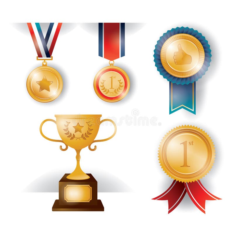 Set of Awards. Vector Illustration Decorative Design Stock Vector ...