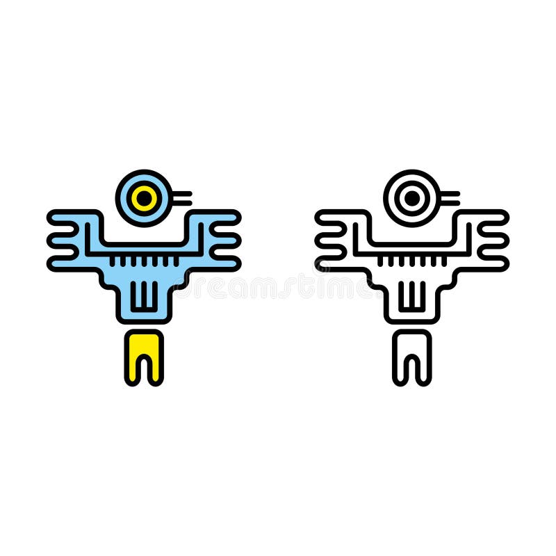 Aztec 1 stock illustration. Illustration of vector, simple - 375239668