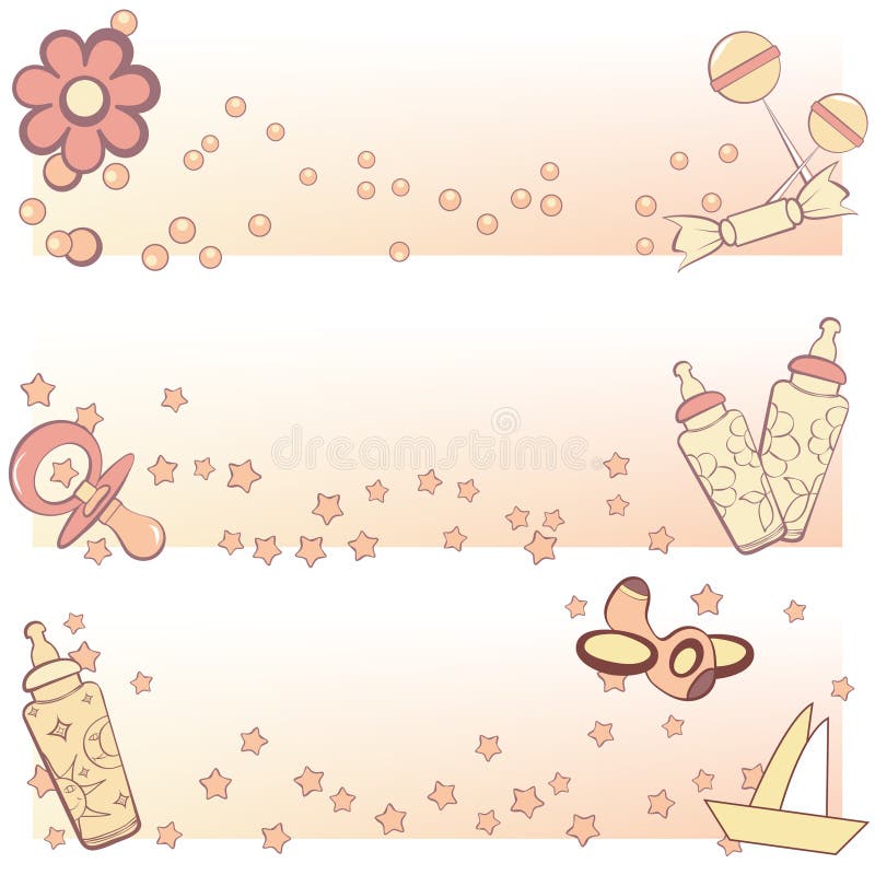 Set of baby banners stock vector. Illustration of child - 31033306