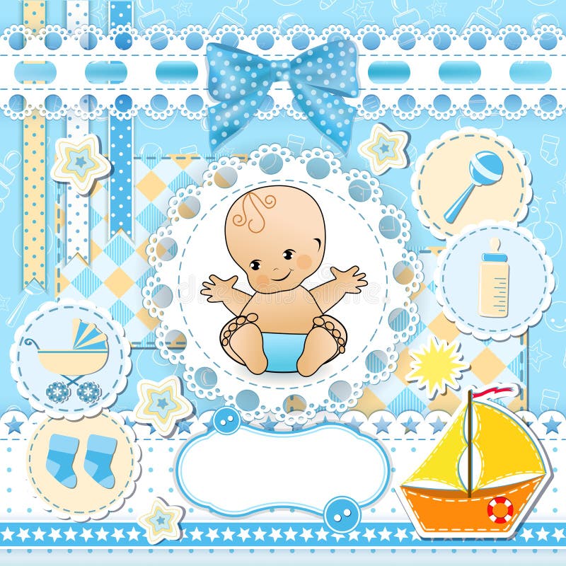 Baby boy design elements stock vector. Illustration of butterfly - 31252251