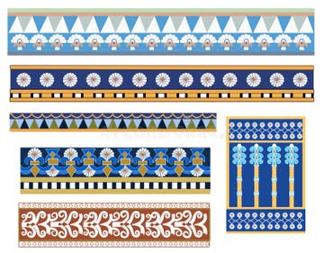 Set of Babylonian designs stock illustration. Illustration of artifacts ...