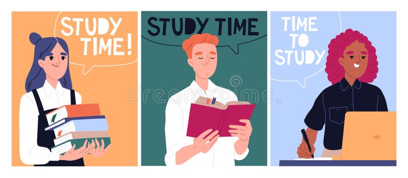Set of Back To School Vector Posters Stock Illustration - Illustration ...