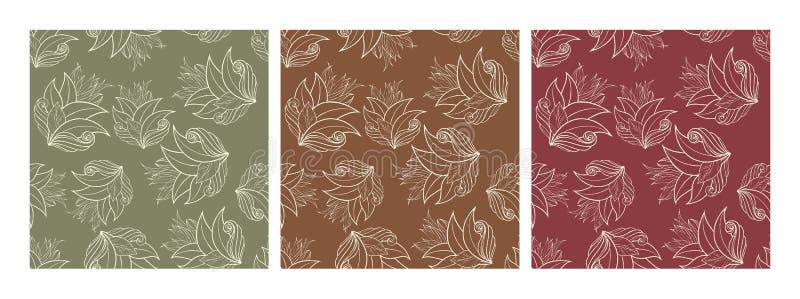 Set of 3 Backdrops. Decorative Page Background. Wedding Invitation ...