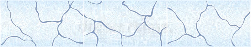 Set of Backdrops Map. Abstract Flat Style, Background. View from Above ...