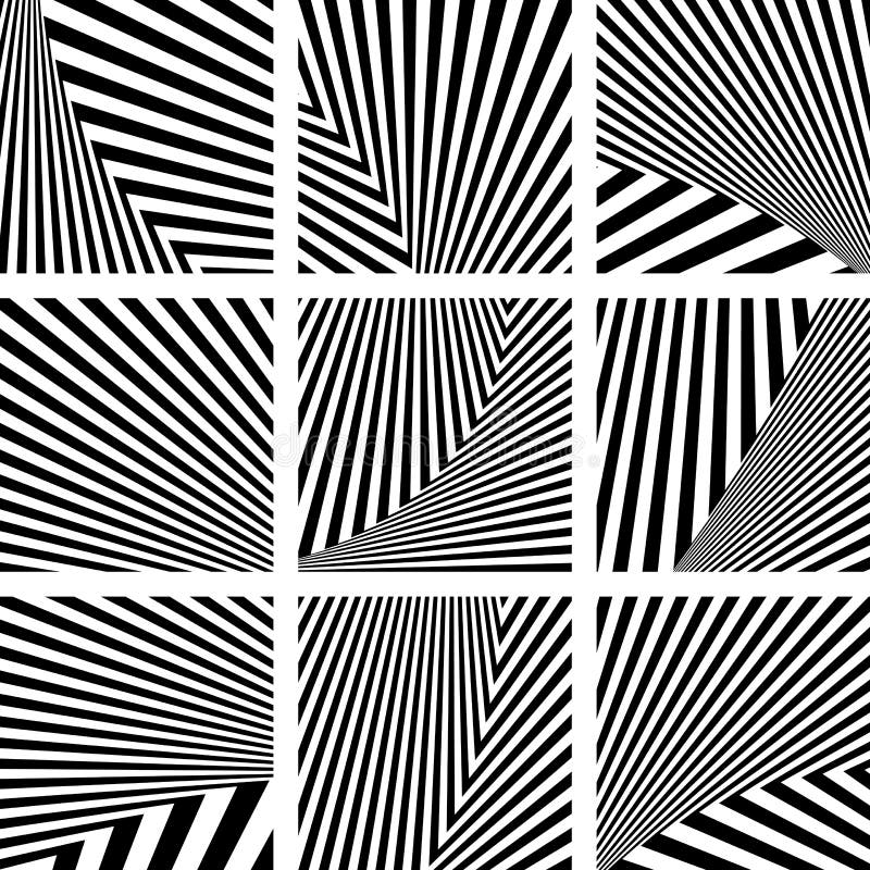 Abstract Backdrops Set. Striped Triangles Textures Stock Vector ...