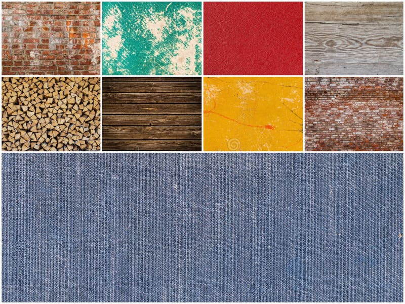 Collection of Different Backgrounds and Textures. Stock Photo - Image ...