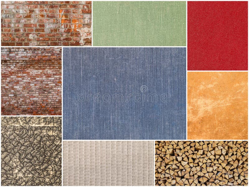 Collection of Different Backgrounds and Textures. Stock Photo - Image ...