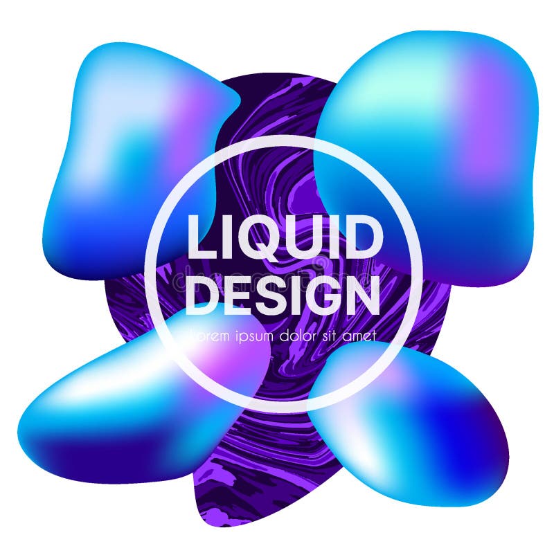Set Background Style Abstract Liquid Splash Bubble Stock Vector ...