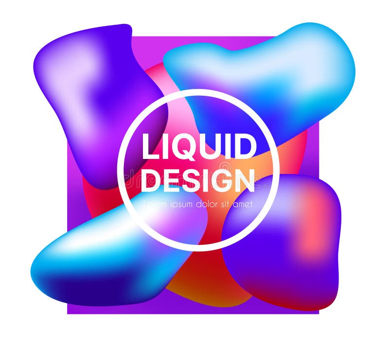 Set Background Style Abstract Liquid Splash Bubble Stock Vector ...