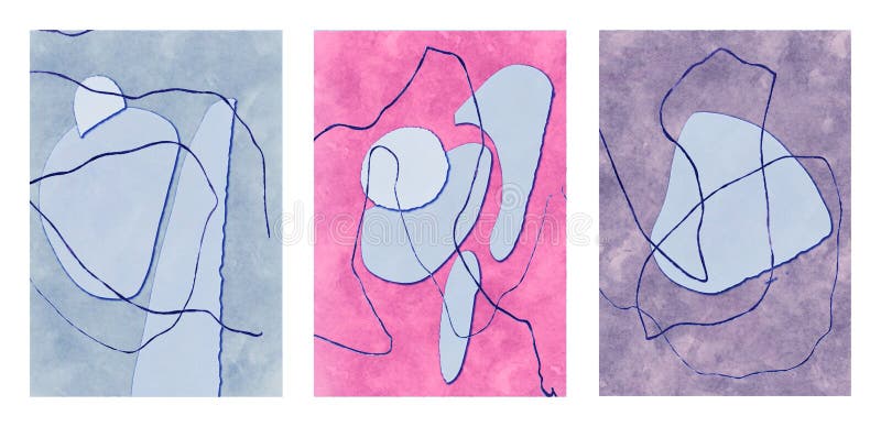 A Set of Backgrounds with an Abstract Pattern. Paper Applique Stock ...