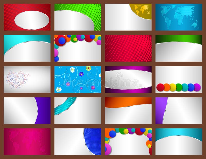 Vector 50 Horizontal Cards stock vector. Illustration of fourth - 12649026