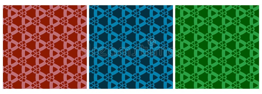 Set of 3 Backgrounds. Pattern on a Solid Background Stock Vector ...