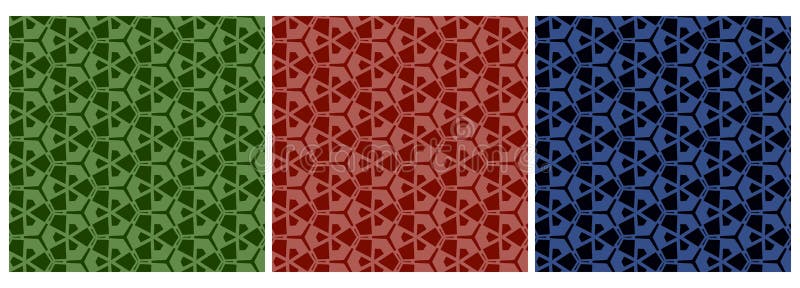 Set of 3 Backgrounds. Pattern on a Solid Background Stock Vector ...