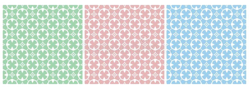 Set of 3 Backgrounds. Pattern on a Solid Background Stock Vector ...