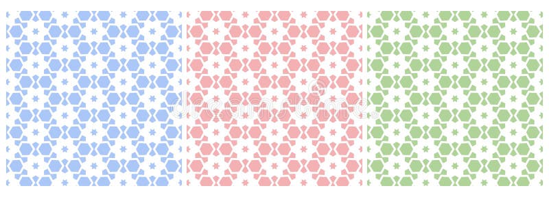 Set of 3 Backgrounds. Pattern on a Solid Background Stock Vector ...