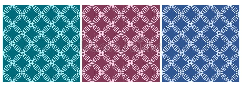 Set of 3 Backgrounds. Pattern on a Solid Background Stock Vector ...