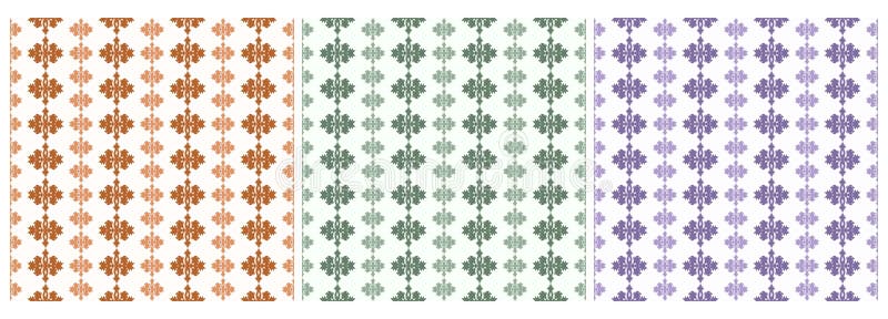 Set of 3 Backgrounds. Pattern on a Solid Background Stock Vector ...