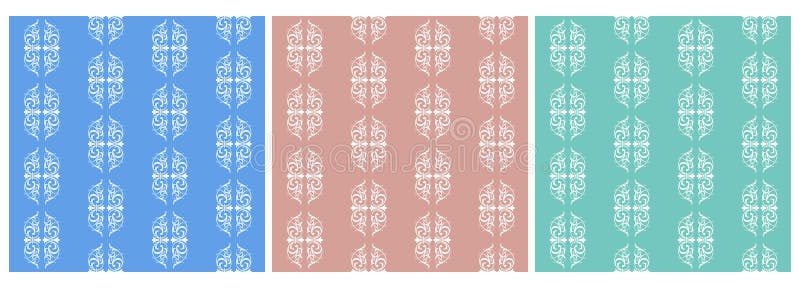Set of 3 Backgrounds. Pattern on a Solid Background Stock Vector ...