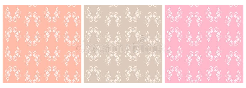 Set of 3 Backgrounds. Pattern on a Solid Background Stock Vector ...