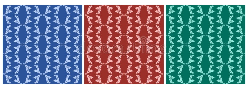 Set of 3 Backgrounds. Pattern on a Solid Background Stock Vector ...