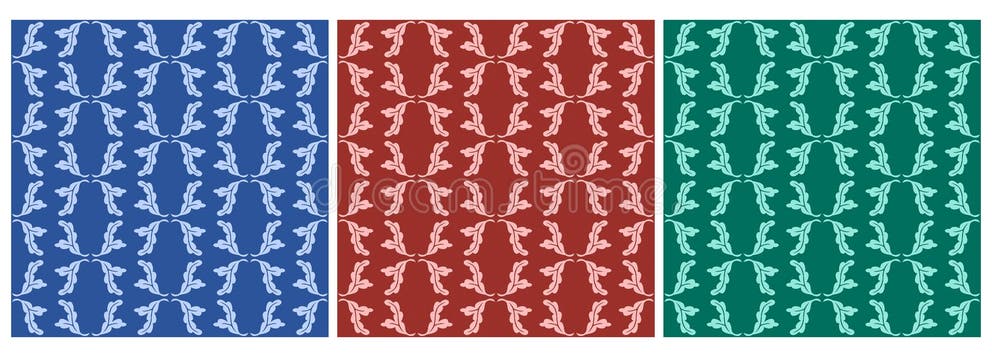 Set of 3 Backgrounds. Pattern on a Solid Background Stock Vector ...