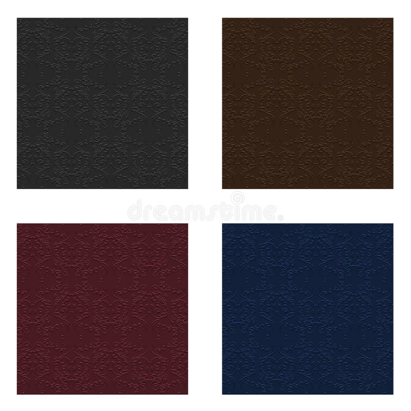 Set of 4 Backgrounds. Seamless Pattern on a Solid Background for ...