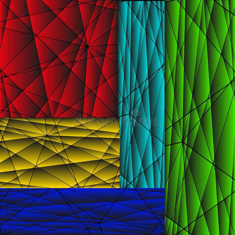 A Set of Backgrounds from Three-dimensional Triangles. Stock Vector ...