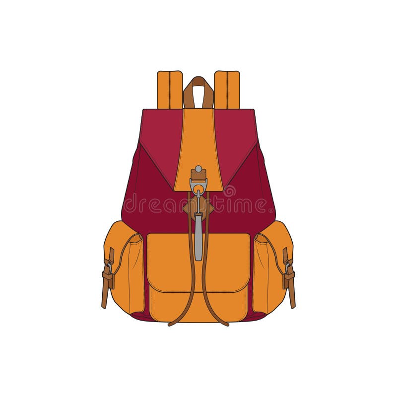 Set of Backpack Outline Drawing Vector, Set of Backpack in a Sketch ...