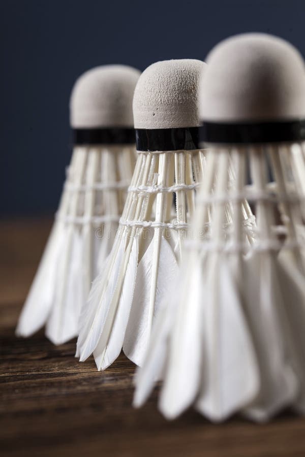 A Set of Badminton. Paddle and the Shuttlecock Stock Photo - Image of ...