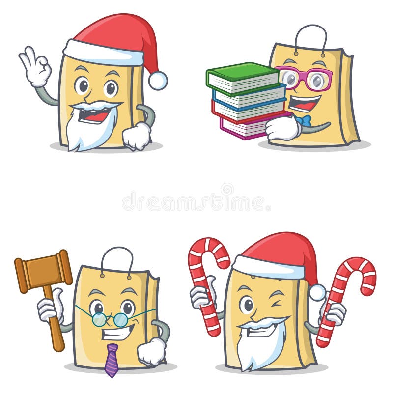 Judge Toy Santa Claus Bag Cartoon Shape Stock Vector - Illustration of ...