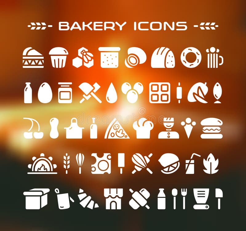 Bakery icons, vector stock stock vector. Illustration of fruit - 77661876